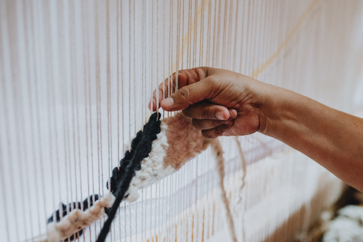 Coral & Hive: Hand weaving natural rugs for The Homestead | The Homestead